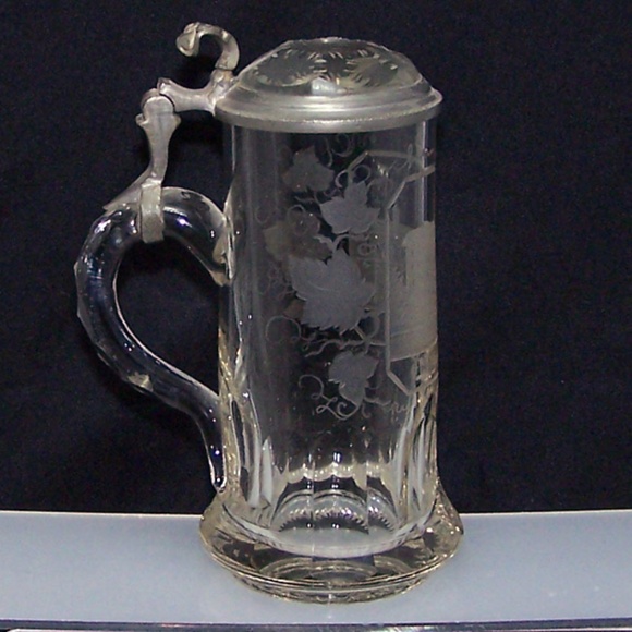 Dining | Vtg Crystal German Beer Stein With Crystal Lid | Poshmark